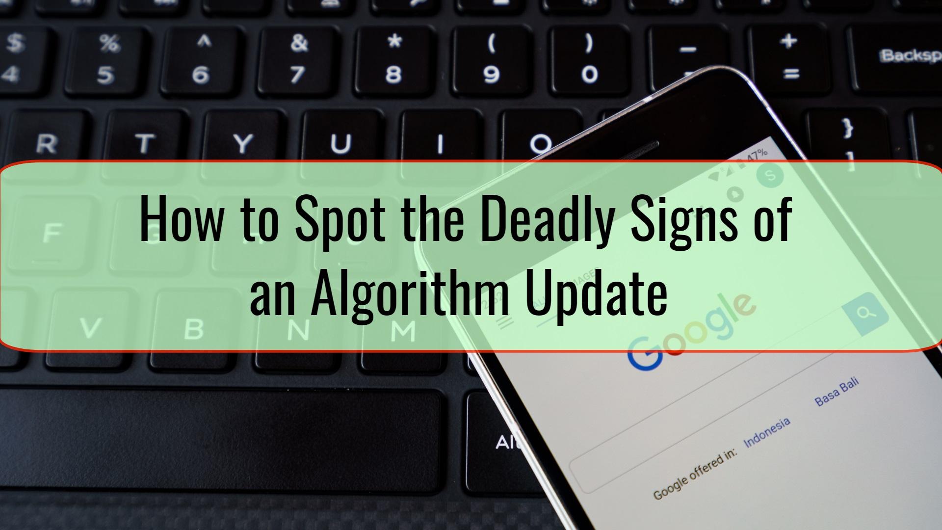 How to Spot the Deadly Signs of an Algorithm Update - ESBO SEO